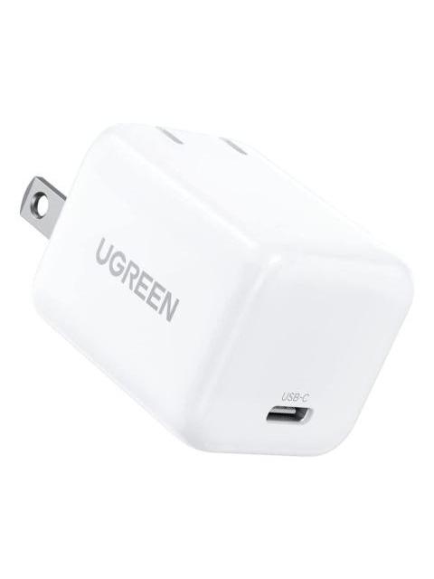 UGREEN CARGADOR MINI USB TIPO C CARGA RAPIDA 30W GAN PD BLANCO